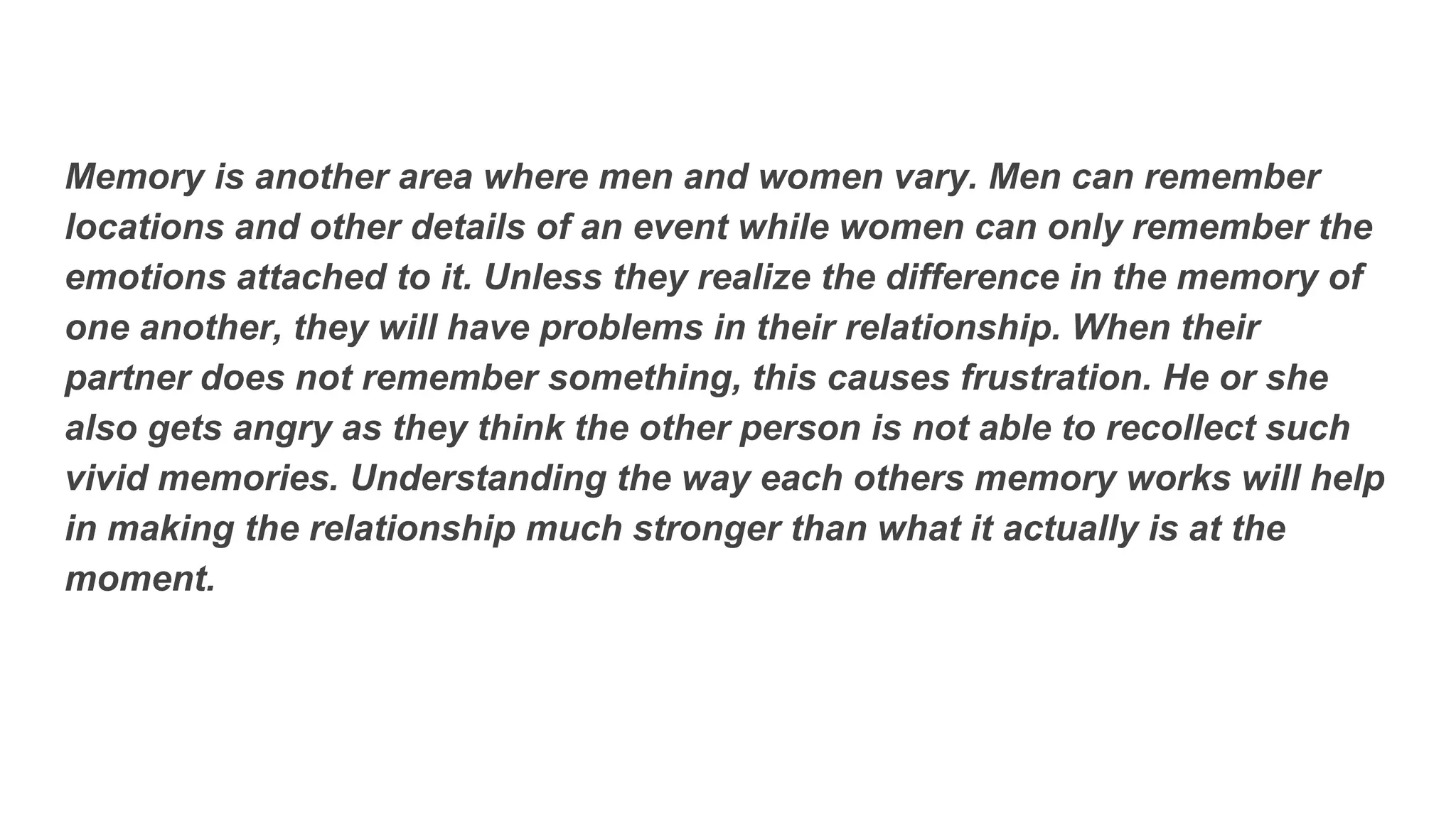 Why Are Men and Women Differences Important? | PPTX