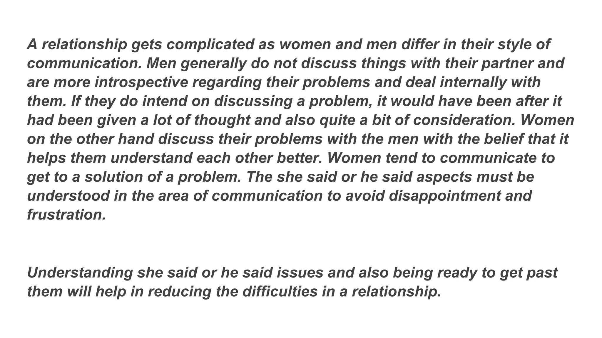Why Are Men and Women Differences Important? | PPTX