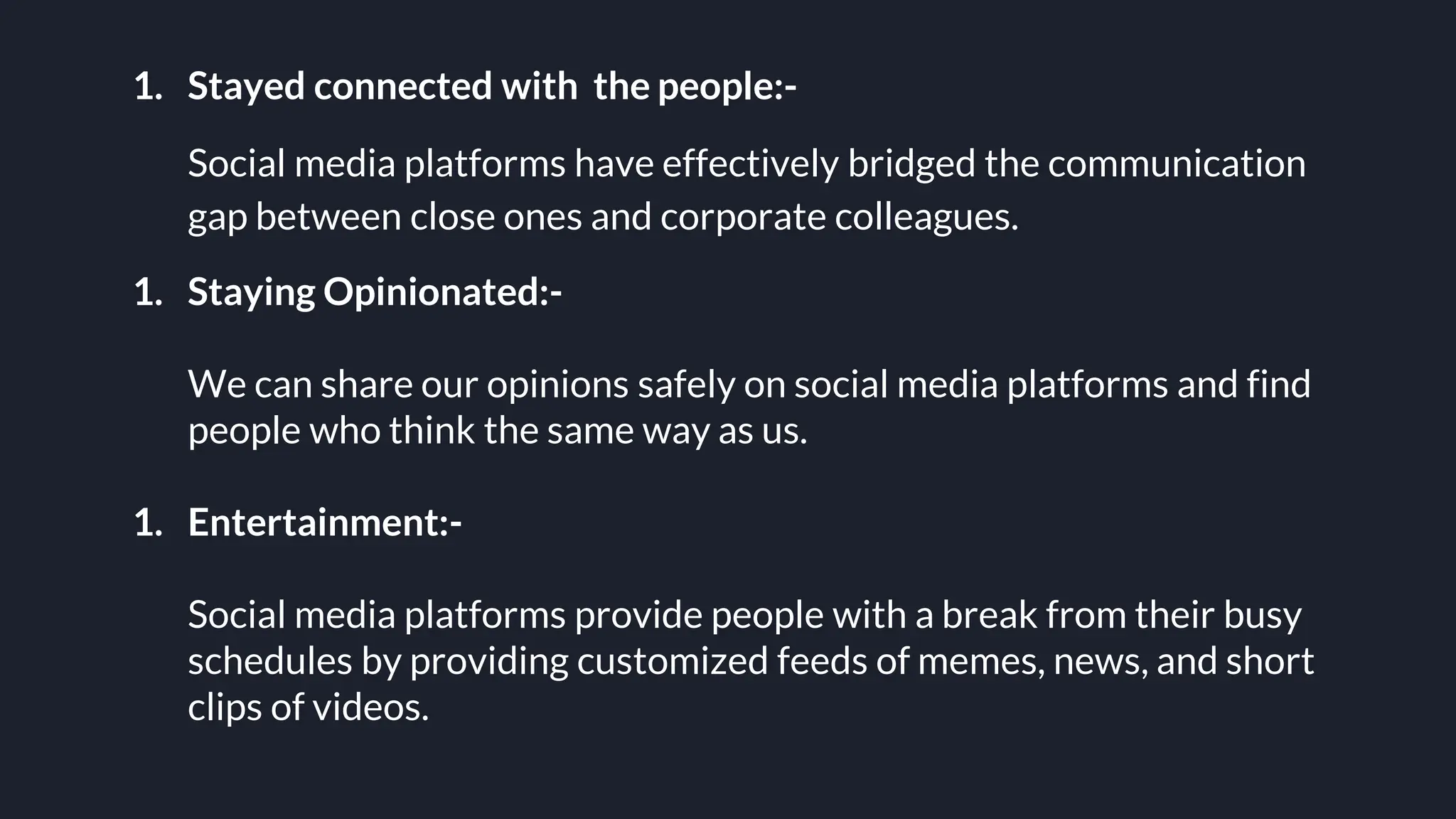 Benefits of social Media in this modern era | PPT