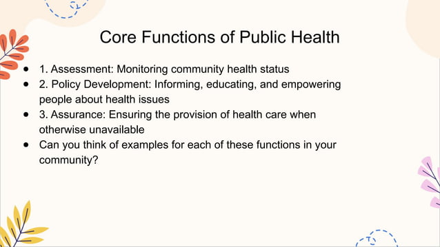 Foundations of Public Health: Building a Healthier World | PPT