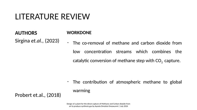 Direct Capture of Methane and Carbon dioxide from air to produce ...