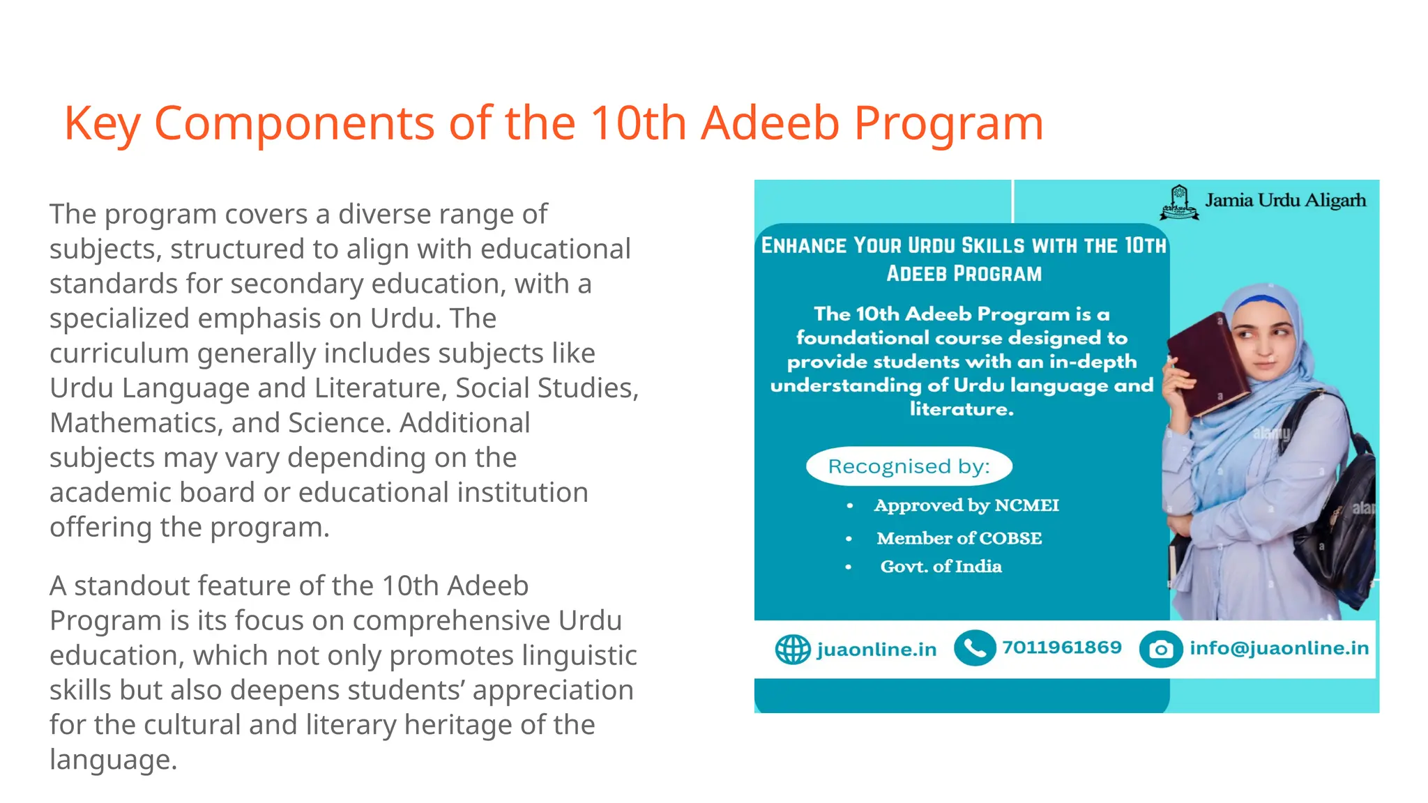 Enhance Your Urdu Skills with the 10th Adeeb Program | PPTX | Education