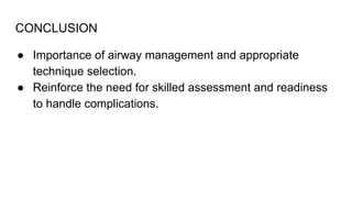 Airway Obstruction Management Techniques and strategies | PDF