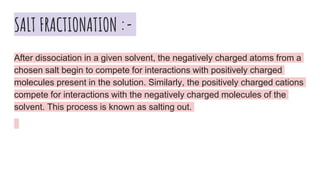 SALT FRACTIONATION - PROTEINS AND ENZYMES ASSIGNMENT | PPTX