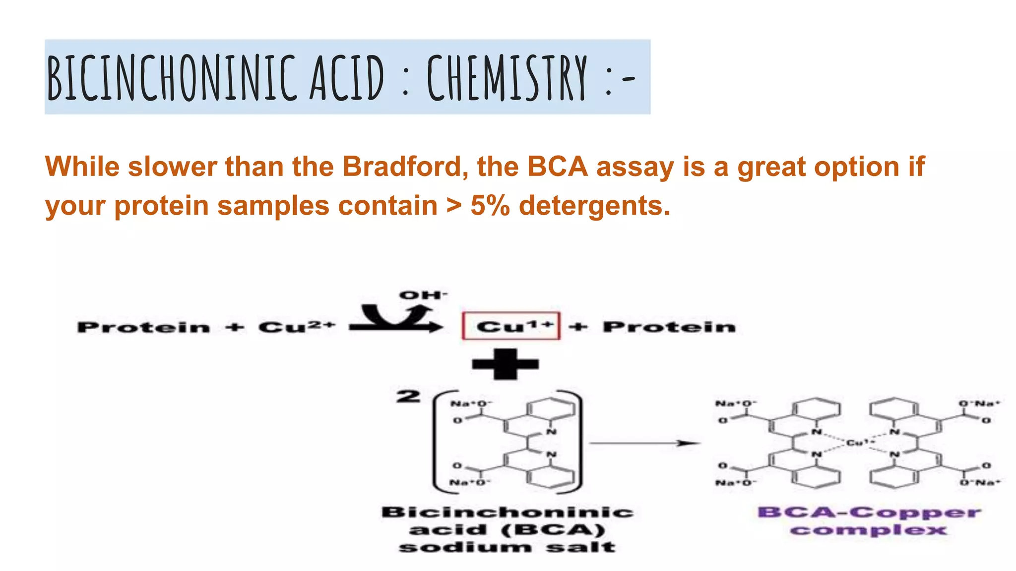 DIFFERENT METHODS OF PROTEIN ESTIMATION - PROTEINS AND ENZYMES ...