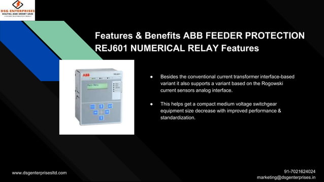 ABB FEEDER PROTECTION REJ601 NUMERICAL RELAY | PPT | Free Download