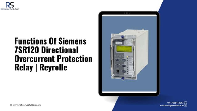 Functions Of Siemens 7SR120 Directional Overcurrent Protection Relay ...
