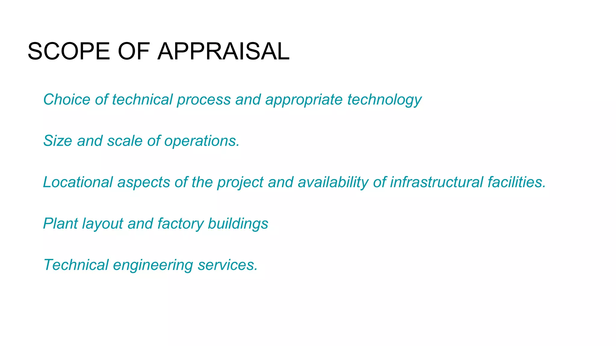 technical and commercial appraisal | PPTX