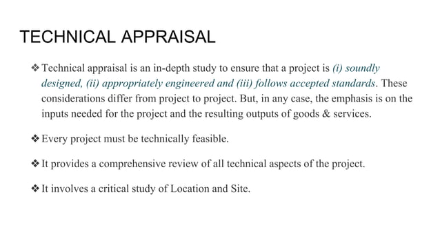 technical and commercial appraisal | PPTX | Real Estate Industry ...