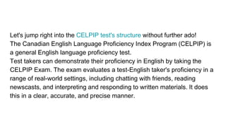 celpip test preparation course | PPTX | Standardized Testing ...