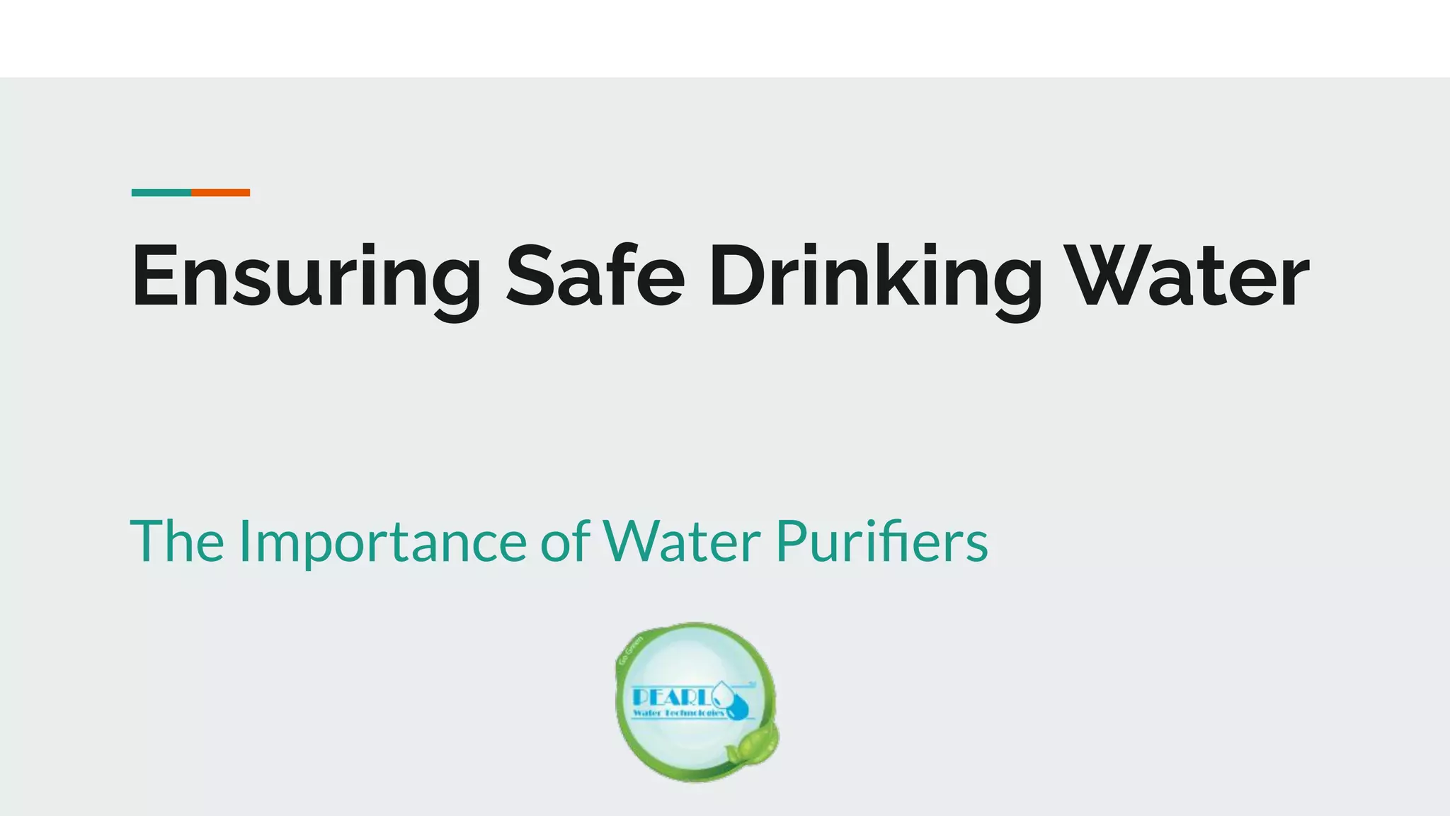 Ensuring safe drinking water | PDF