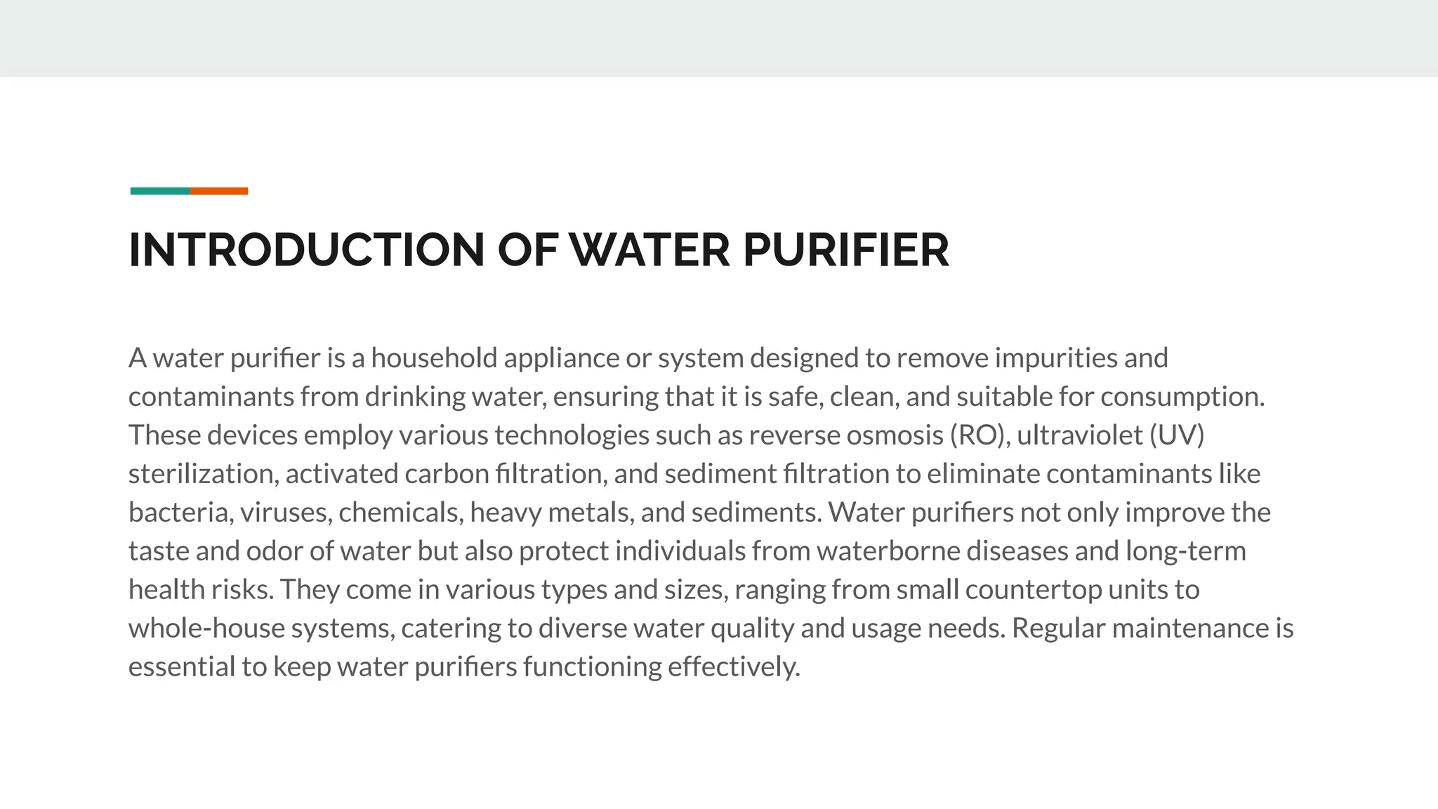 Ensuring safe drinking water | PPT