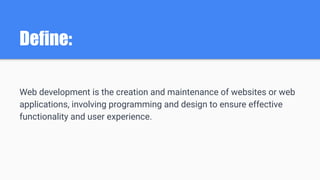 web development | PPT