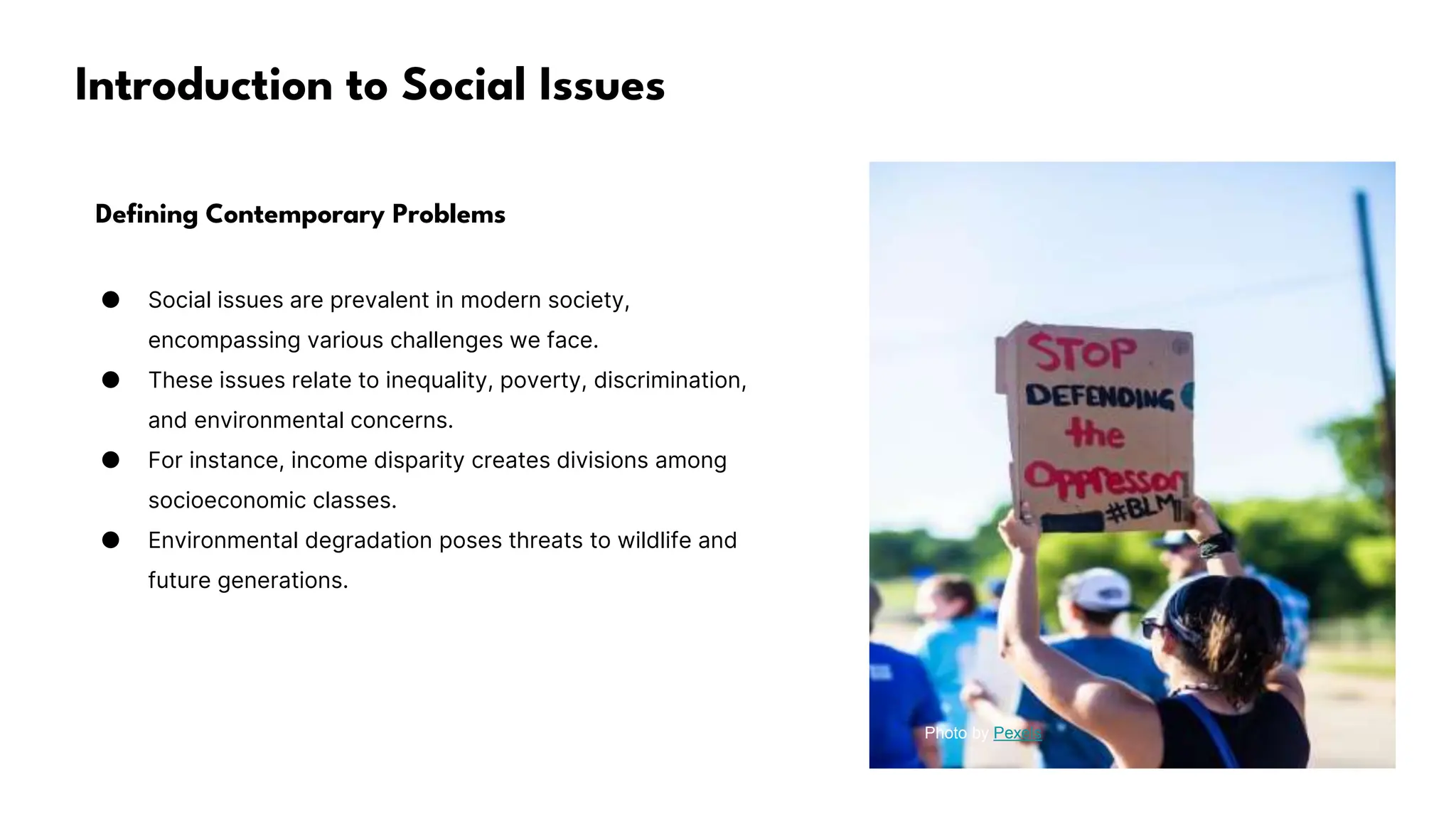 Social Issues Project ideas for assignment | PPTX
