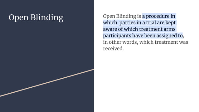Types of Blinding in Clinical Research.. | PPTX