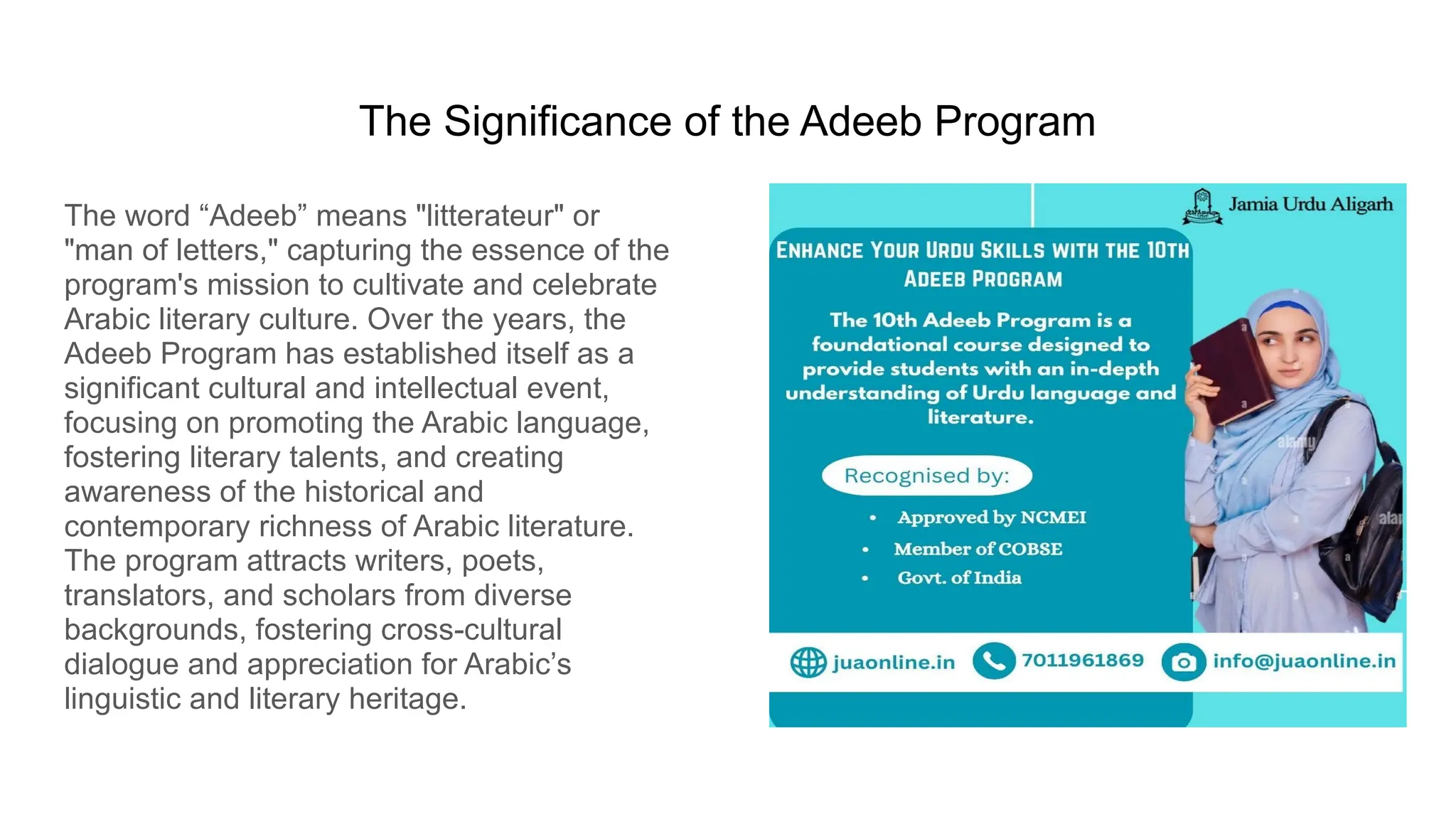 Mastering Urdu: A Guide to the 10th Adeeb Program | PPT