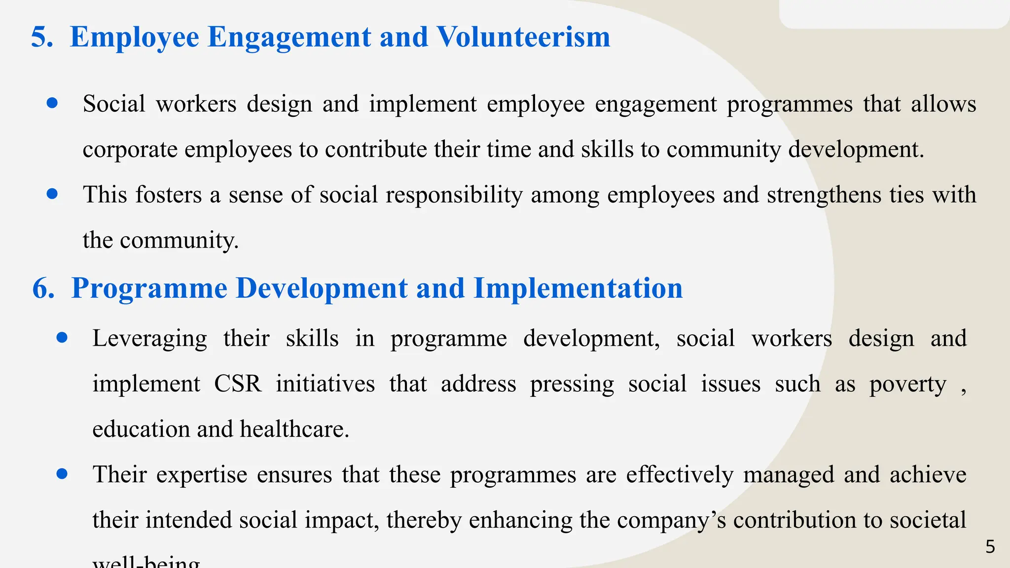 Role of Social Workers in CSR corporate Social Responsibility | PPTX