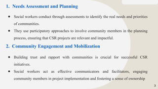 Role of Social Workers in CSR corporate Social Responsibility | PPTX