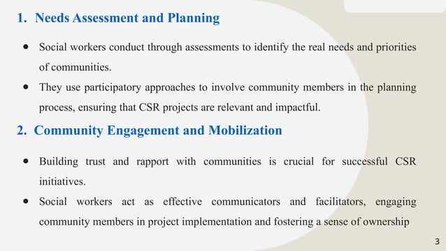 Role of Social Workers in CSR corporate Social Responsibility | PPTX