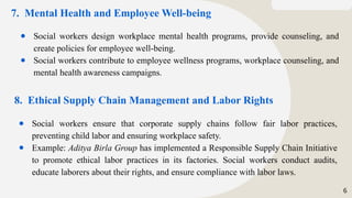 Role of Social Workers in CSR corporate Social Responsibility | PPTX