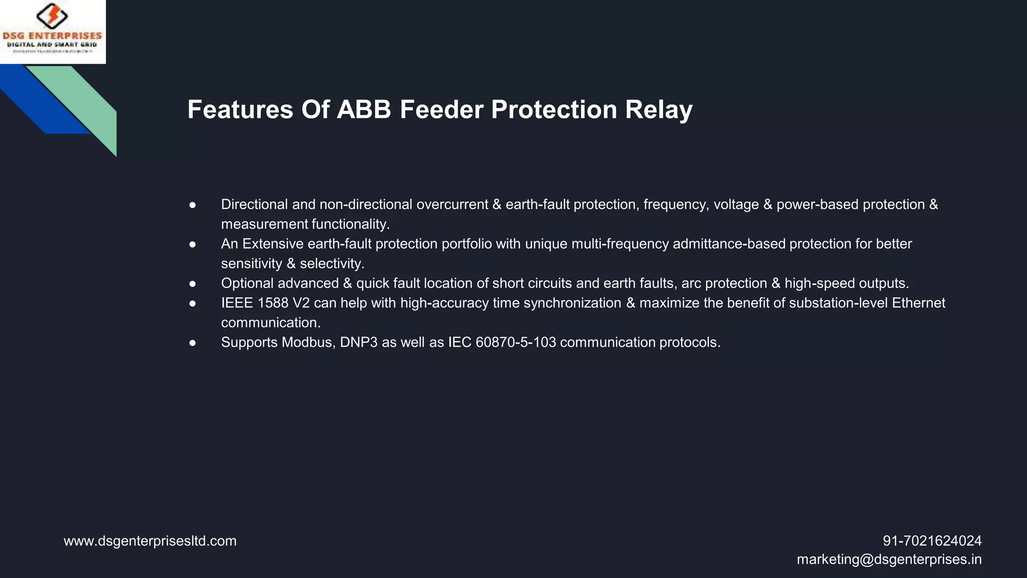 ABB Feeder Protection & Control REF615 IEC Numerical Relay | PPTX