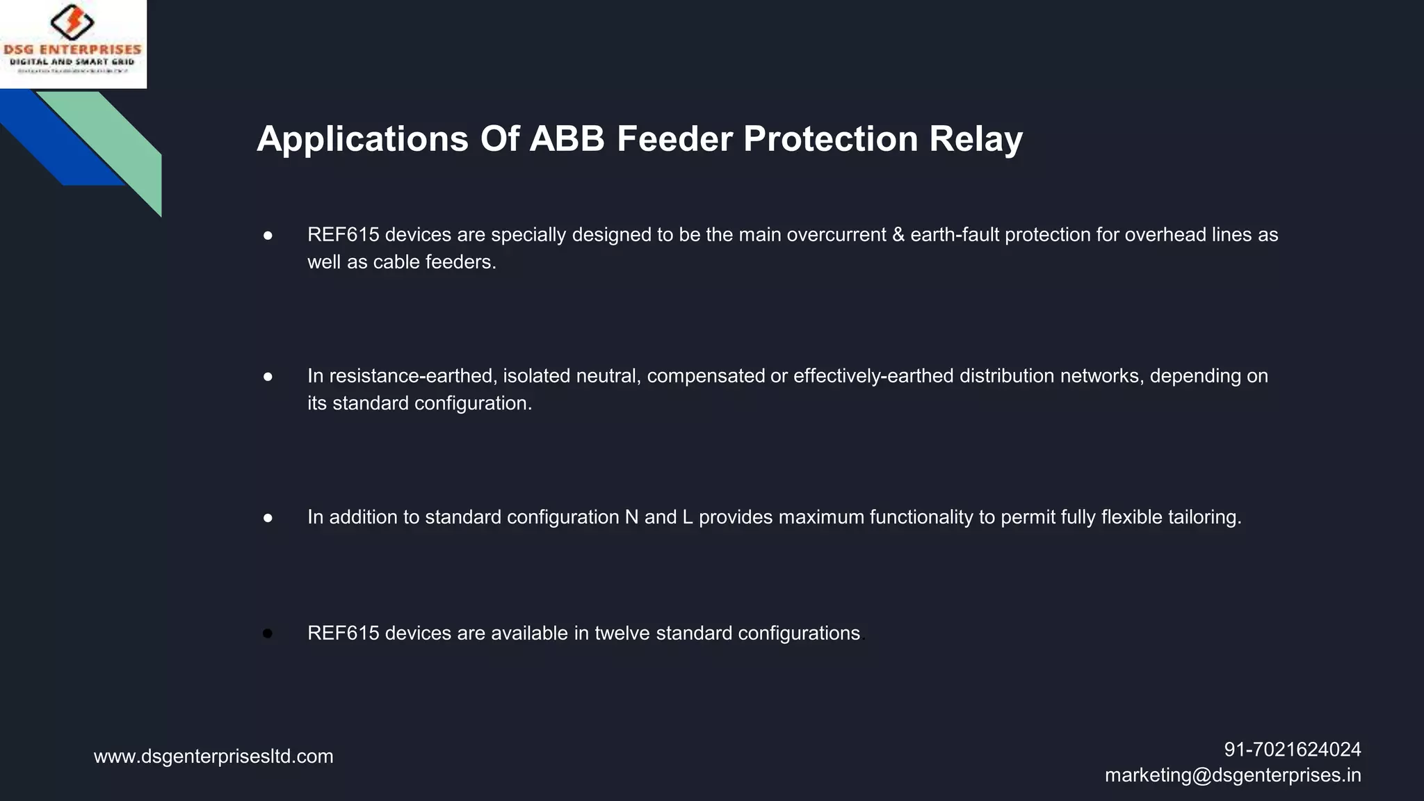 ABB Feeder Protection & Control REF615 IEC Numerical Relay | PPTX