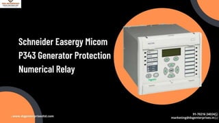 Schneider Easergy Micom P343 Generator Protection Numerical Relay | PPTX | Home Appliances ...