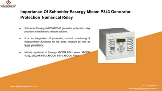 Schneider Easergy Micom P343 Generator Protection Numerical Relay | PPTX | Home Appliances ...