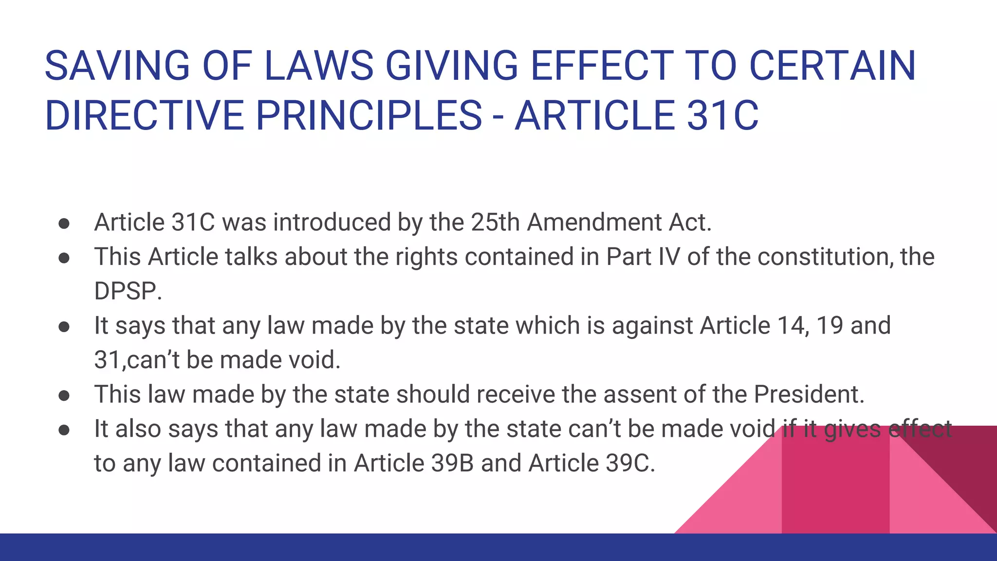 Article 31-A to 31-C | PPTX