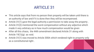 Article 31-A to 31-C | PPTX
