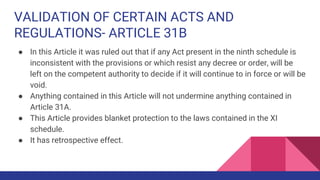 Article 31-A to 31-C | PPT