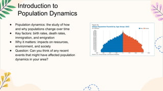 Understanding POPULATION DYNAMICS: Factors and impacts | PPTX