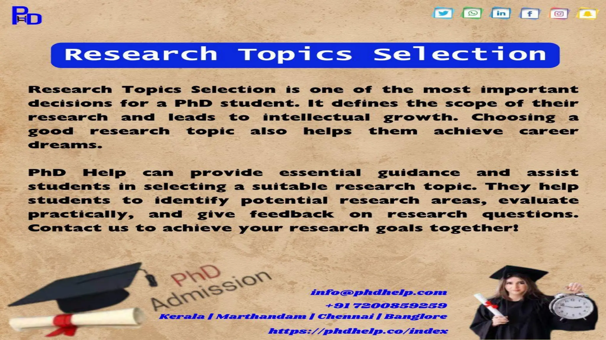 Research Topics Selection | phd service | PDF