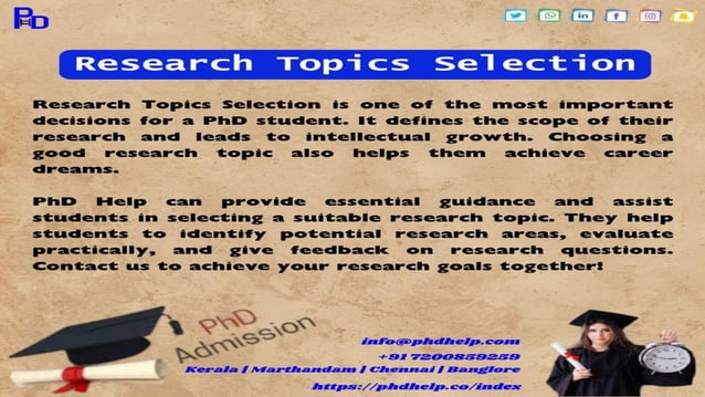 Research Topics Selection | phd service | PDF