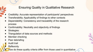 Qualitative research methods/ Qualitative research | PPT