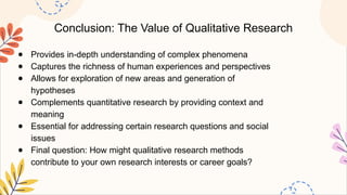 Qualitative research methods/ Qualitative research | PPT