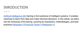 Artificial intelligence training article | PPT