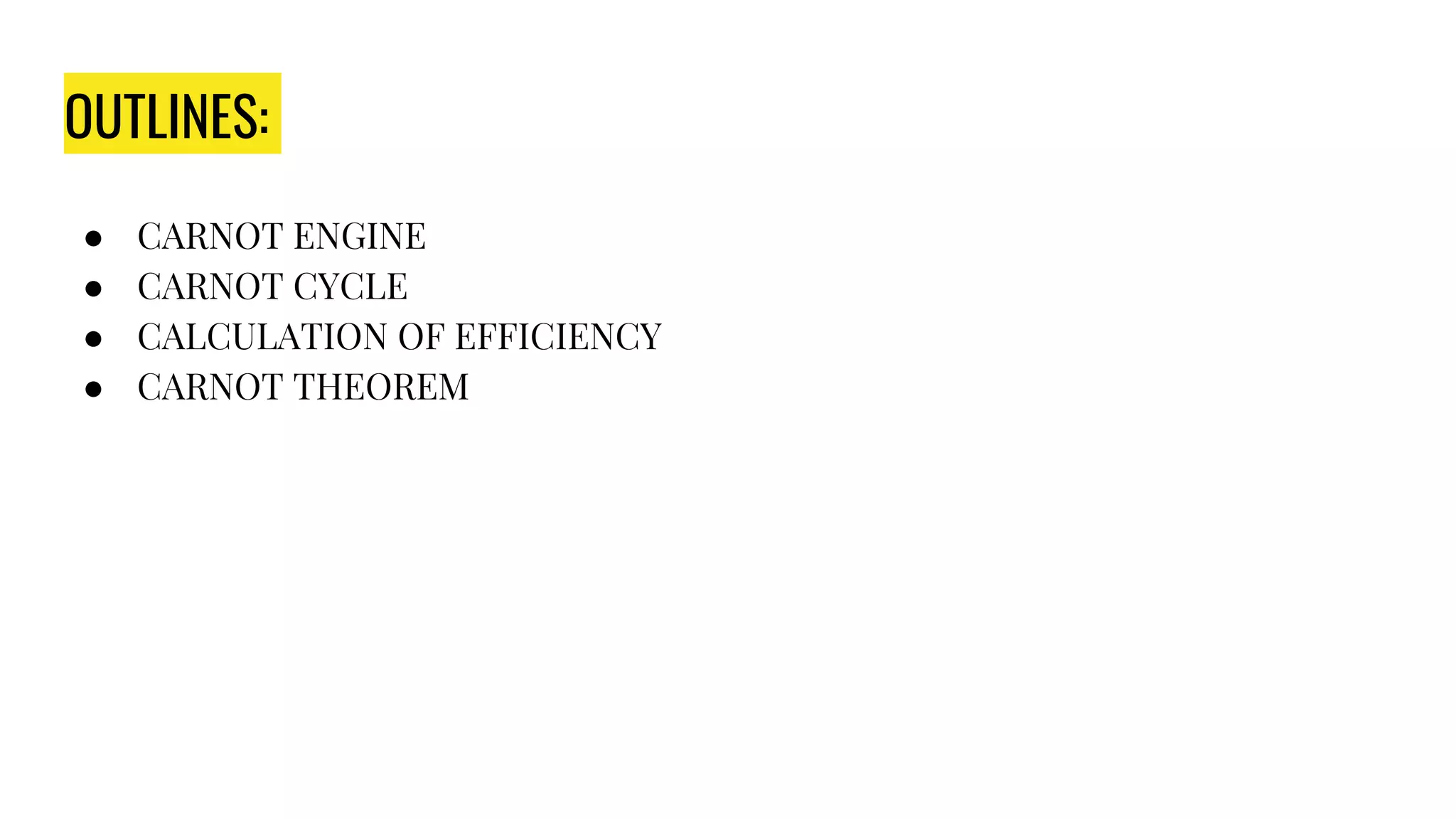 carnot engine and theorem | PPTX