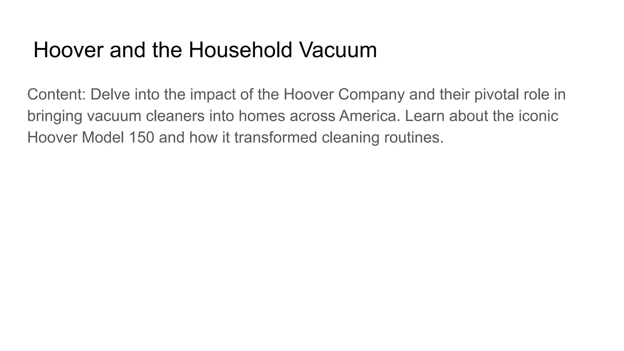 The History of Vacuum Cleaners: From Invention to Innovationf | PDF