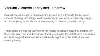 The History of Vacuum Cleaners: From Invention to Innovationf | PDF ...