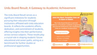 Jamia Urdu Aligarh: Recognition Status and Its Impact on Students | PPTX