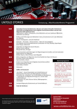 Untold Stories: Digital Stories, Final Conferece | PDF