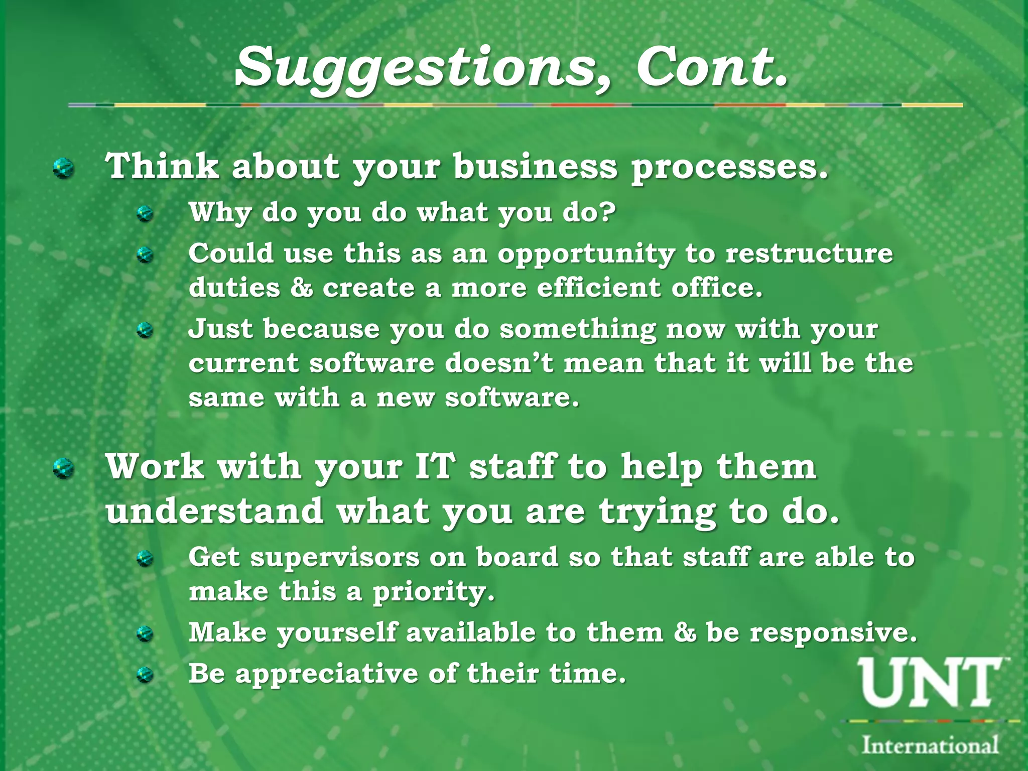 Sunapsis Implementation at UNT | PDF