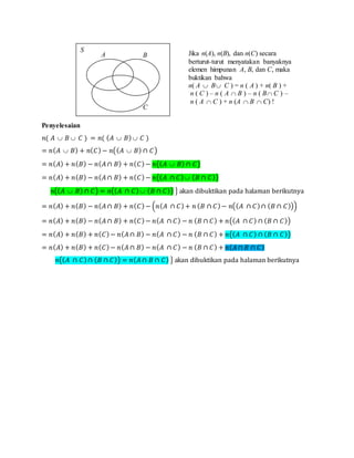 Pembuktian irisan 3 Himpunan | DOCX