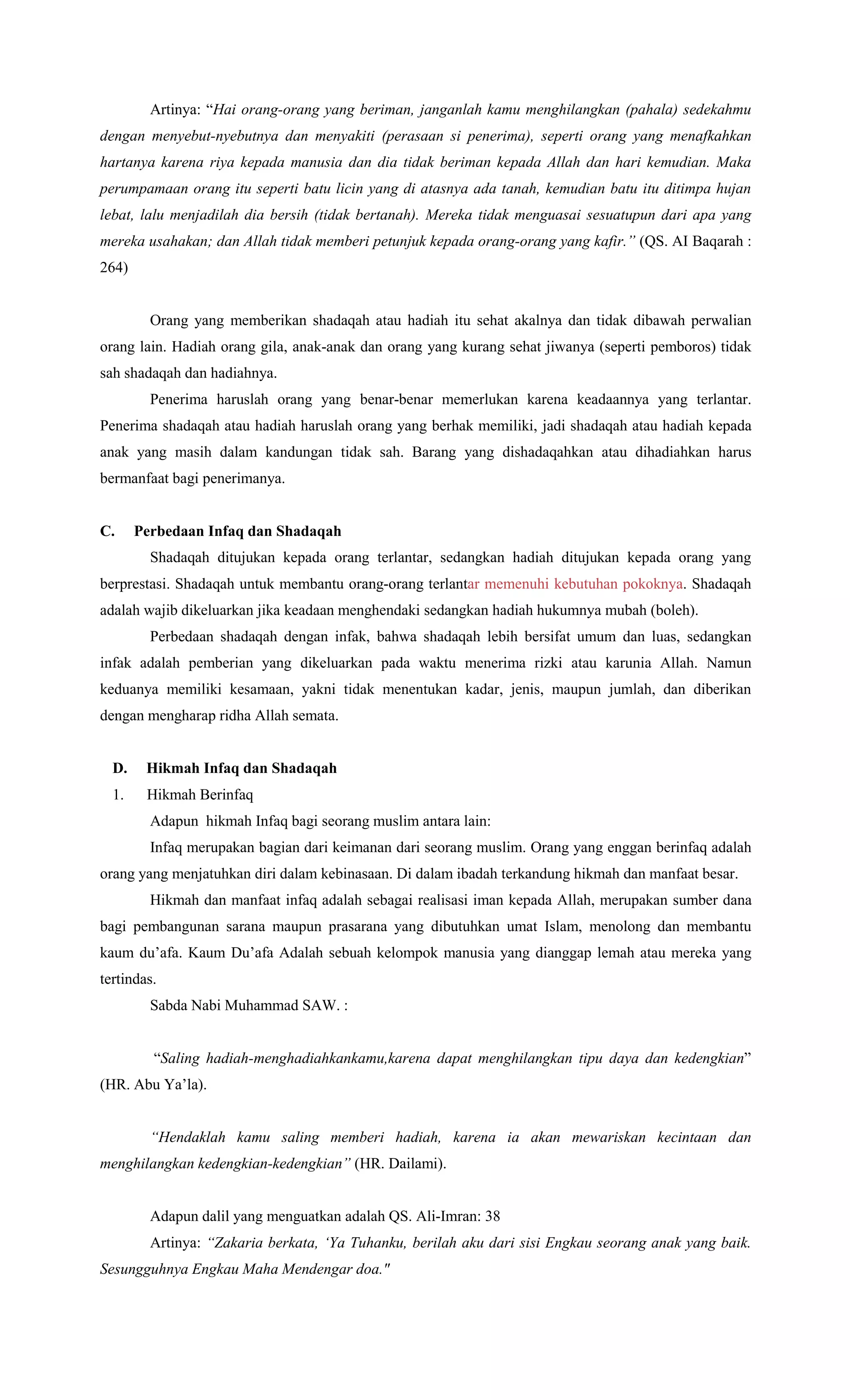 Infaq Dan Shadaqah | PDF