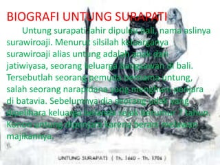 Untung suropati | PPTX