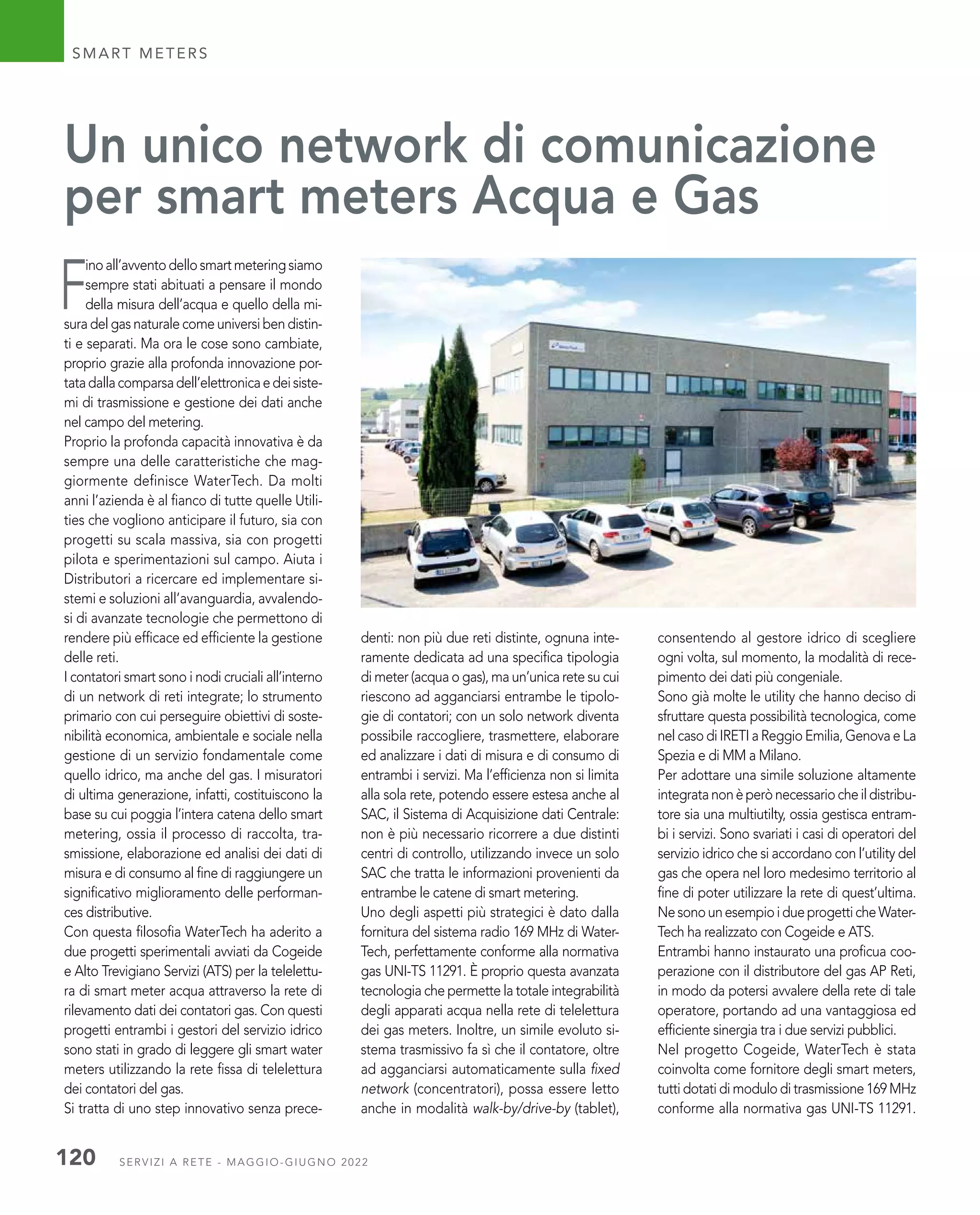 Un unico network di comunicazione per smart meters Acqua e Gas | PDF