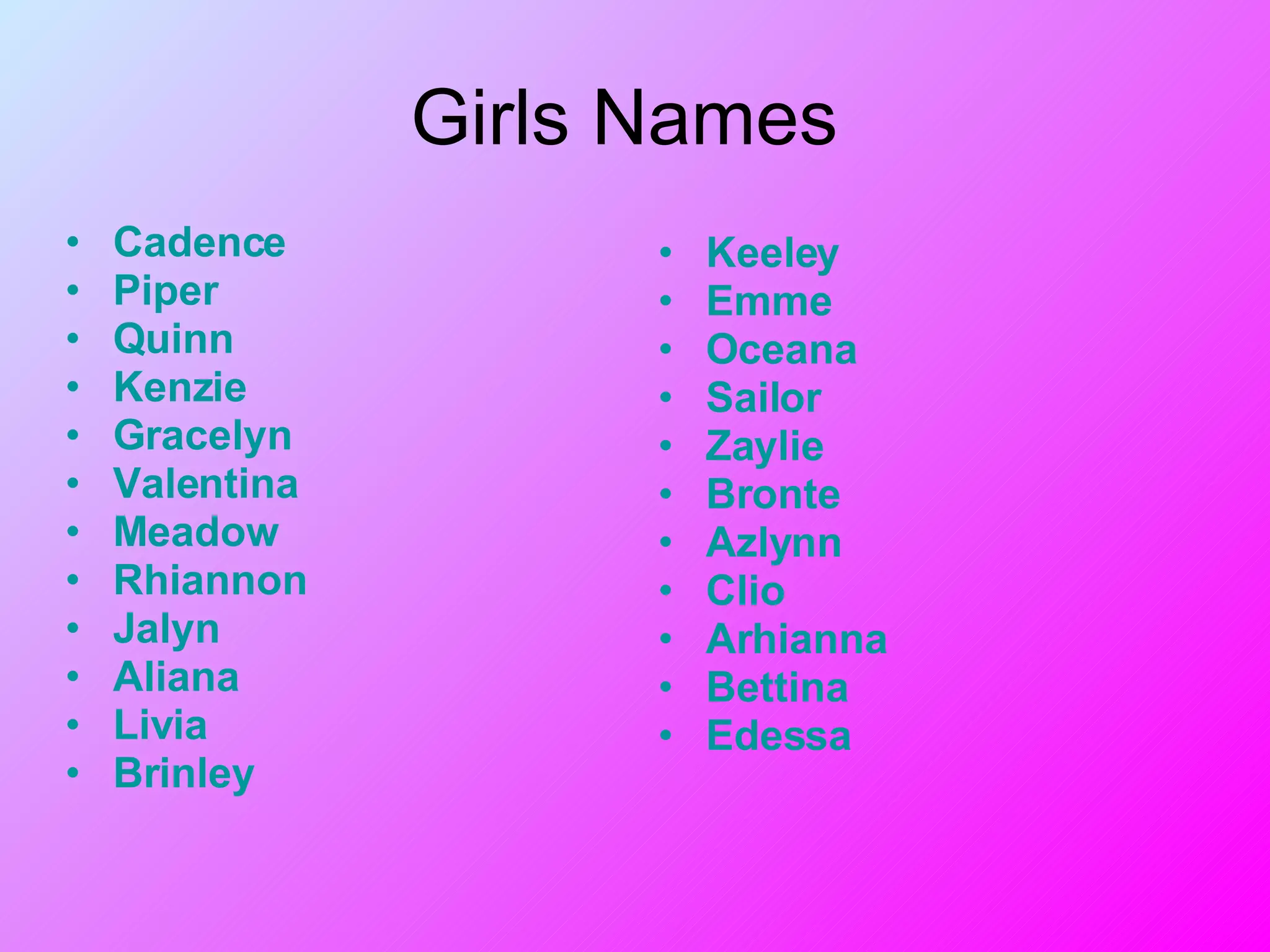 Unusual Names | PPT