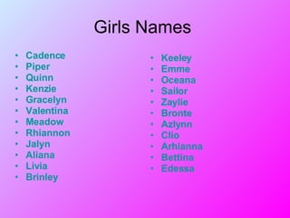 Unusual Names | PPT