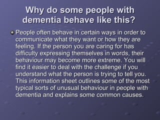 Unusual Behaviour | PPT